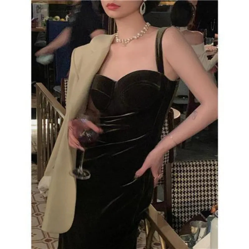 Dress to Impress: Red Skims Slip Prom Dress Chic Korean Fashion Aesthe ...